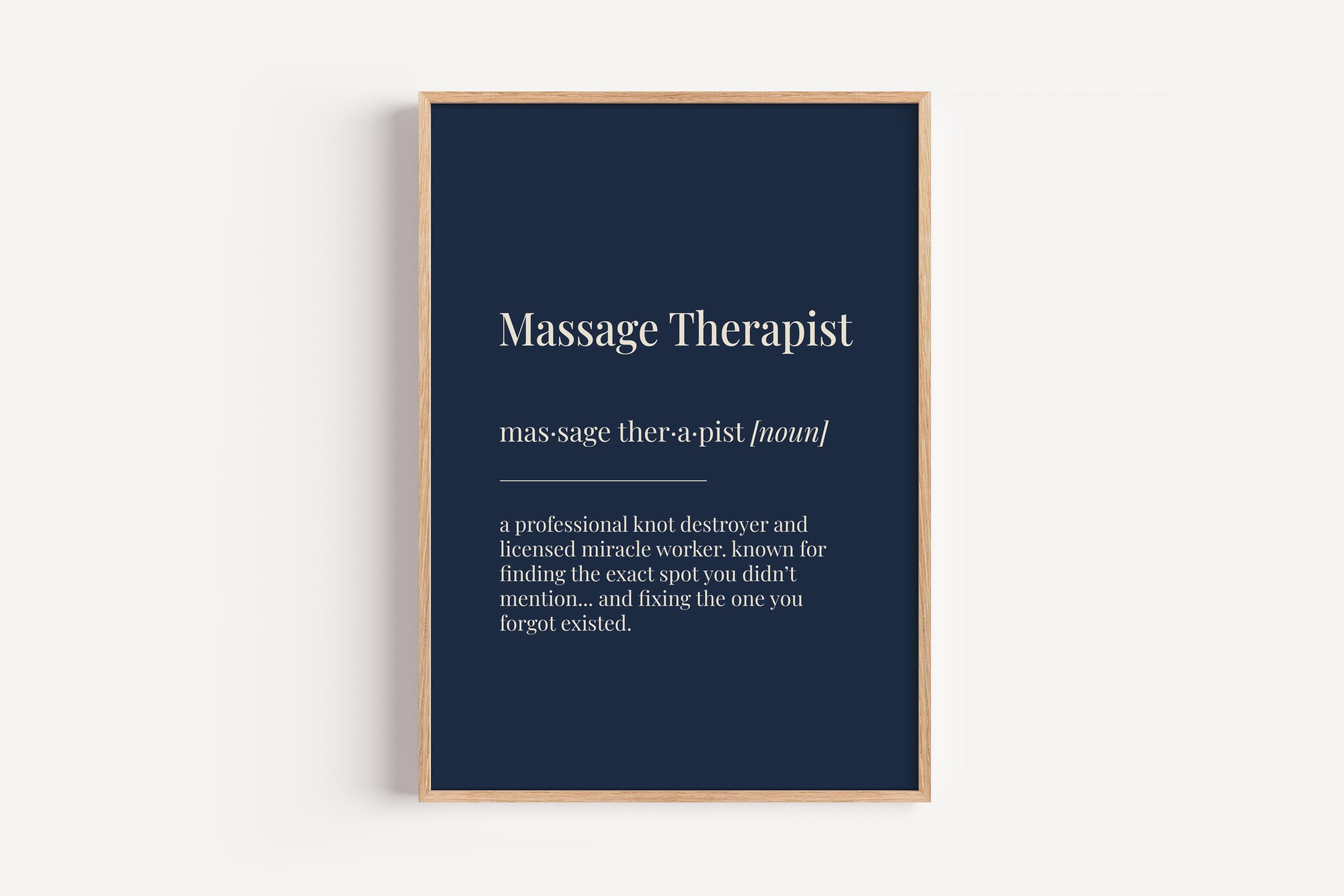 Massage Therapist Definition Print - Dictionary Poster - Office Work ...