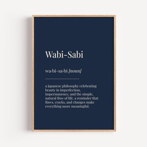 Wabi Sabi Definition Print - Dictionary Poster - Japanese Home Wall Art ...