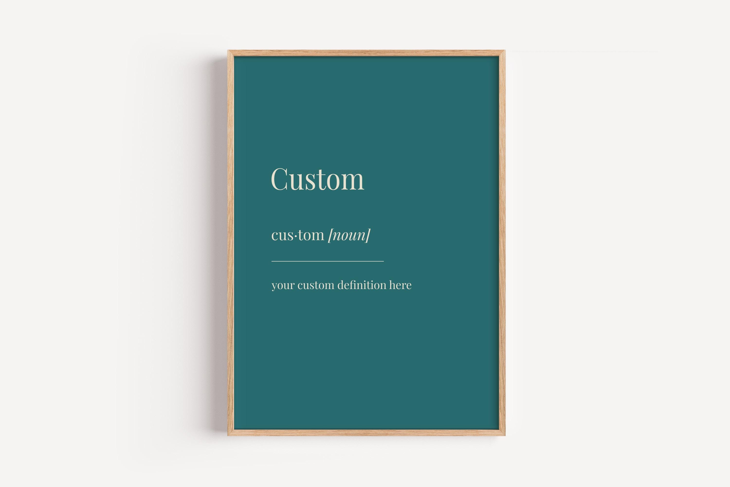Custom Personalised Definition Print - Dictionary Poster - Kitchen ...