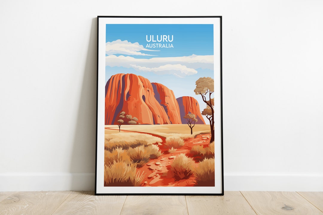Uluru Rock Travel Print - Australia Poster - Custom Personalised ...