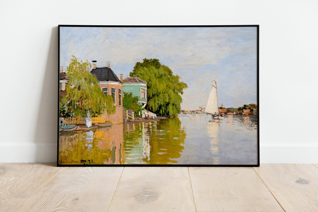 Claude Monet Houses Painting Wall Art Print Poster | A3 A4 | High ...