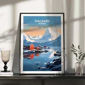 Svalbard Travel Print - Norway Poster - Custom Personalised Wedding ...