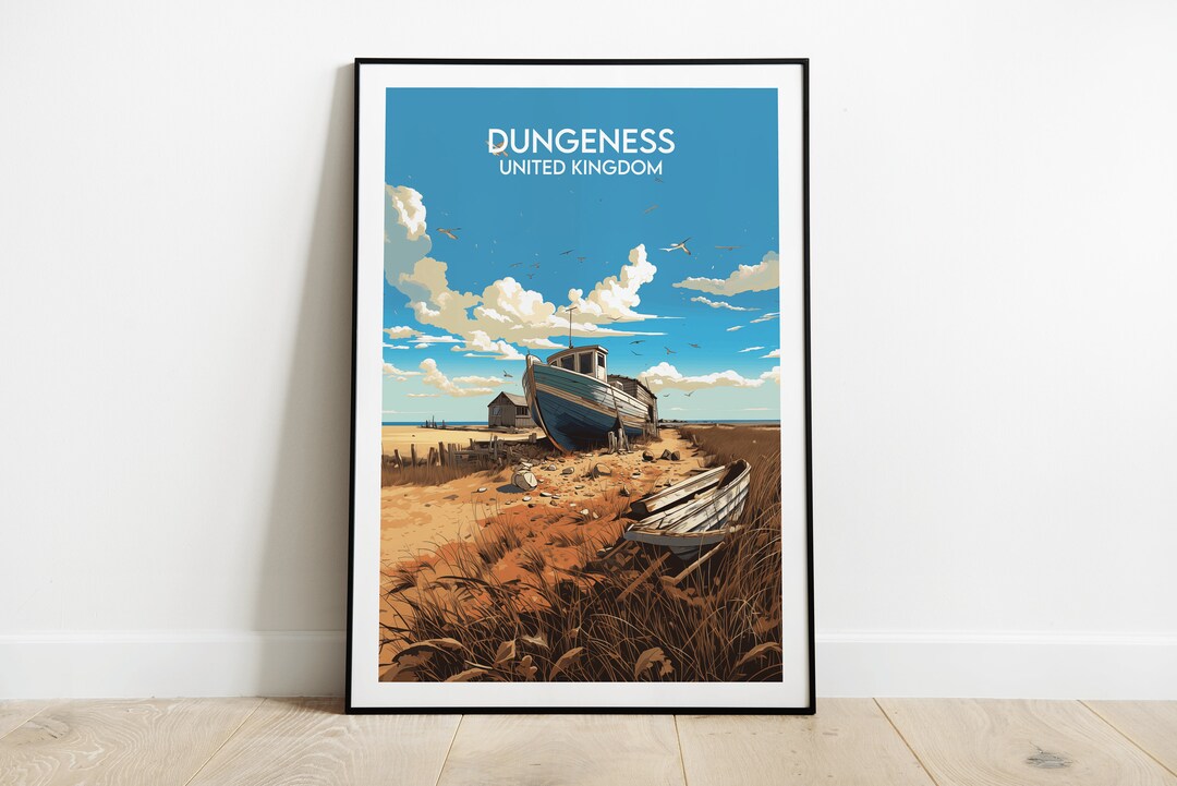 Dungeness Travel Print - United Kingdom Poster - Custom Personalised ...