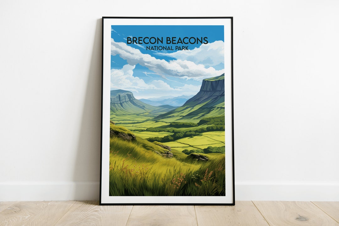 Brecon Beacons National Park Travel Print - Wales Poster - Custom ...
