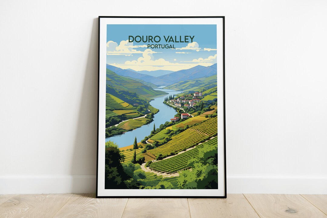 Douro Valley Travel Print - Portugal Poster - Custom Personalised ...