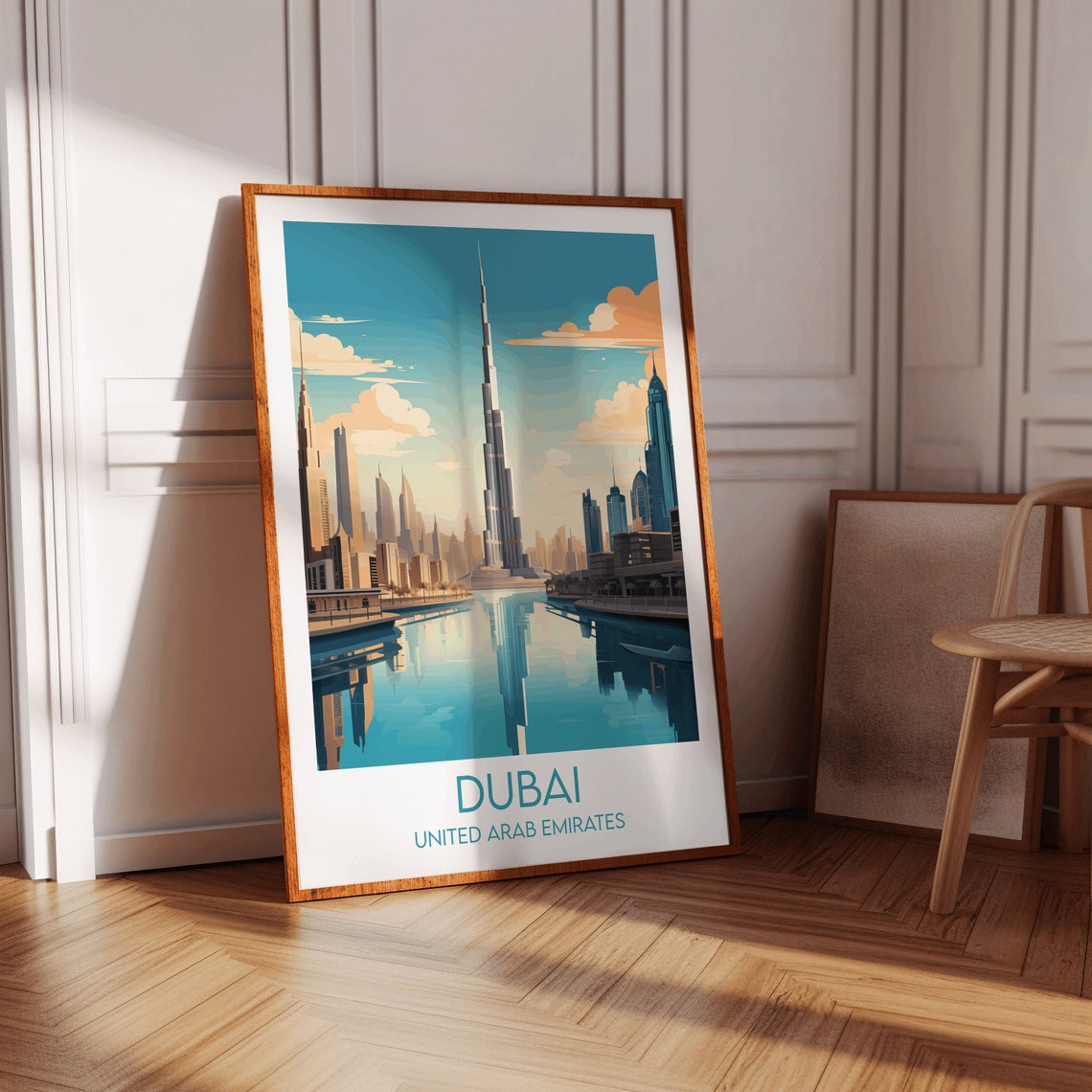 Dubai Travel Print - United Arab Emirates Poster - Custom Personalised ...