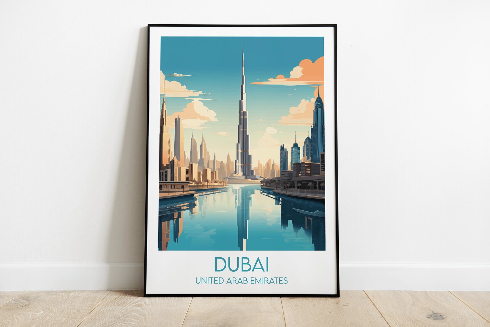 Dubai Travel Print - United Arab Emirates Poster - Custom Personalised ...