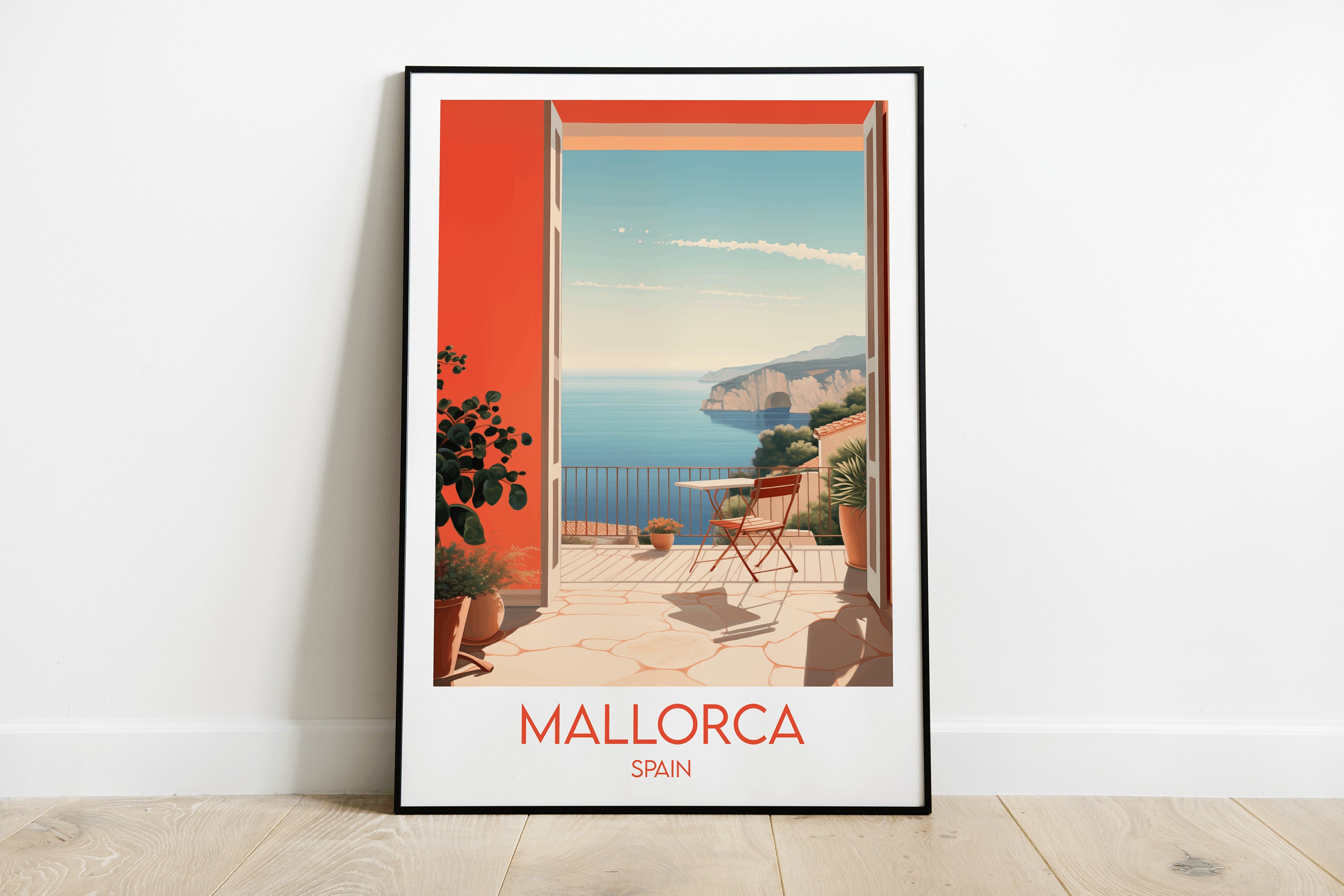 Mallorca Print - Spain Poster - Custom Personalised Wedding Birthday ...