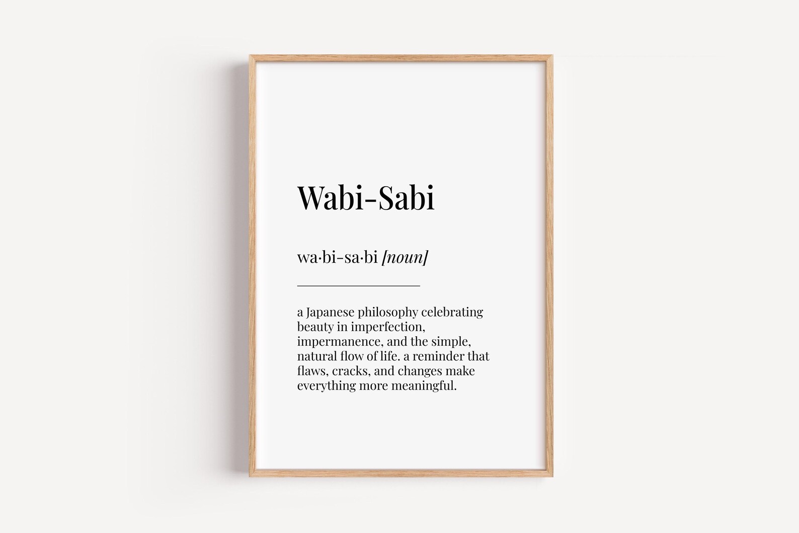 Wabi Sabi Definition Print - Dictionary Poster - Japanese Home Wall Art ...
