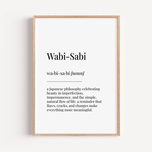 Wabi Sabi Definition Print - Dictionary Poster - Japanese Home Wall Art ...