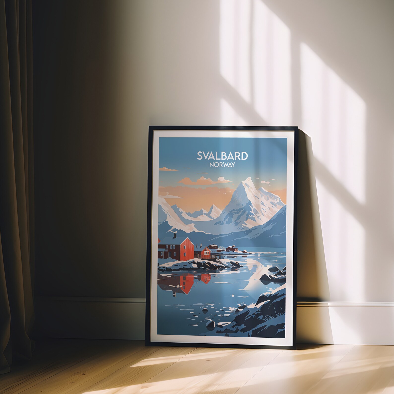 Svalbard Travel Print - Norway Poster - Custom Personalised Wedding ...