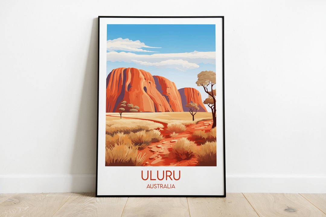 Uluru Rock Travel Print - Australia Poster - Custom Personalised ...
