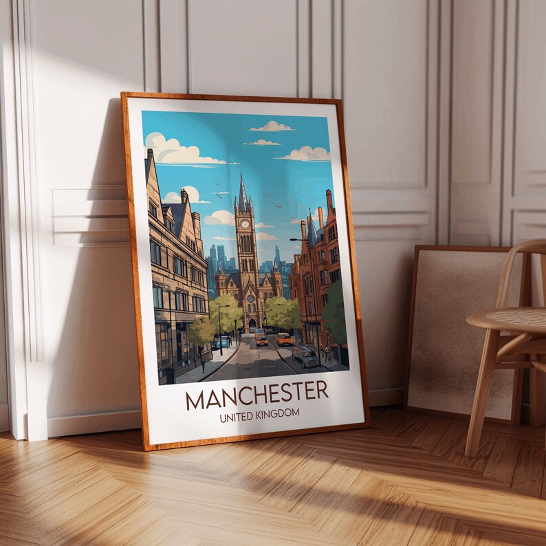 Manchester Print - England City Poster - Custom Personalised Wedding ...