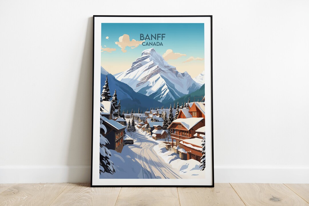Banff Travel Print - Canada Poster - Custom Personalised Wedding ...
