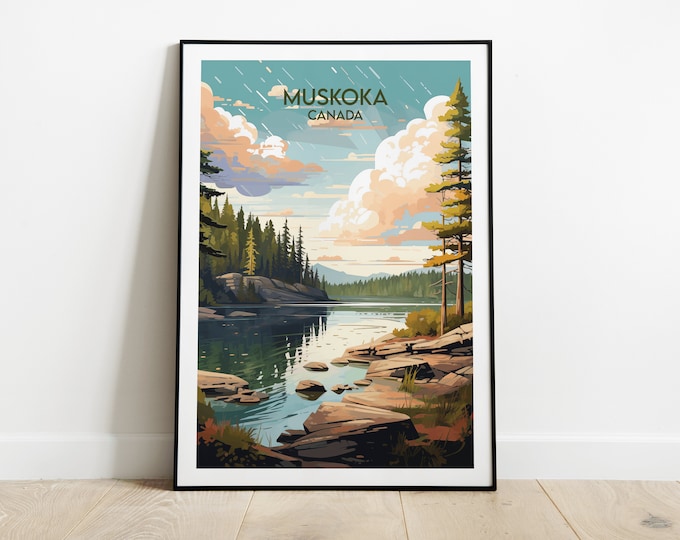Muskoka Lake Cottage Country Wall Art Print/airbnb Art/wall Art/gift ...
