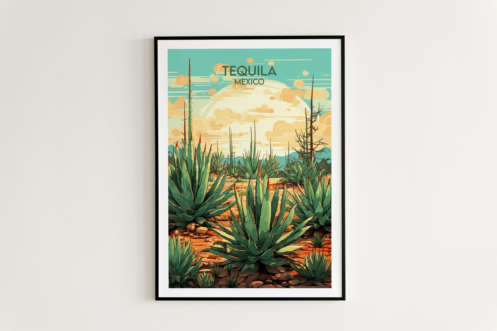 Tequila Jalisco Travel Print - Mexico Poster - Custom Personalised ...