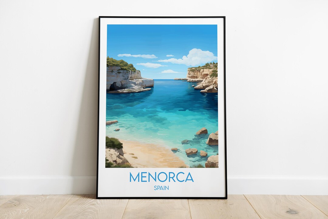 Menorca Travel Print - Spain Poster - Custom Personalised Wedding ...