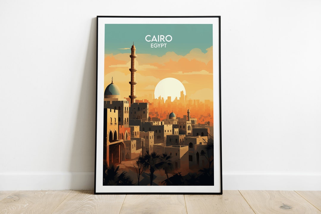 Cairo Travel Print - Egypt Poster - Custom Personalised Wedding ...