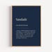 Saudade Definition Print - Dictionary Poster - Portuguese Wall Art ...