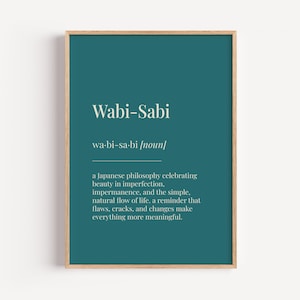 Wabi Sabi Definition Print - Dictionary Poster - Japanese Home Wall Art ...