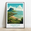 Mauritius Poster, Mauritius Print, Coast Art, Coast Print, Mauritius ...