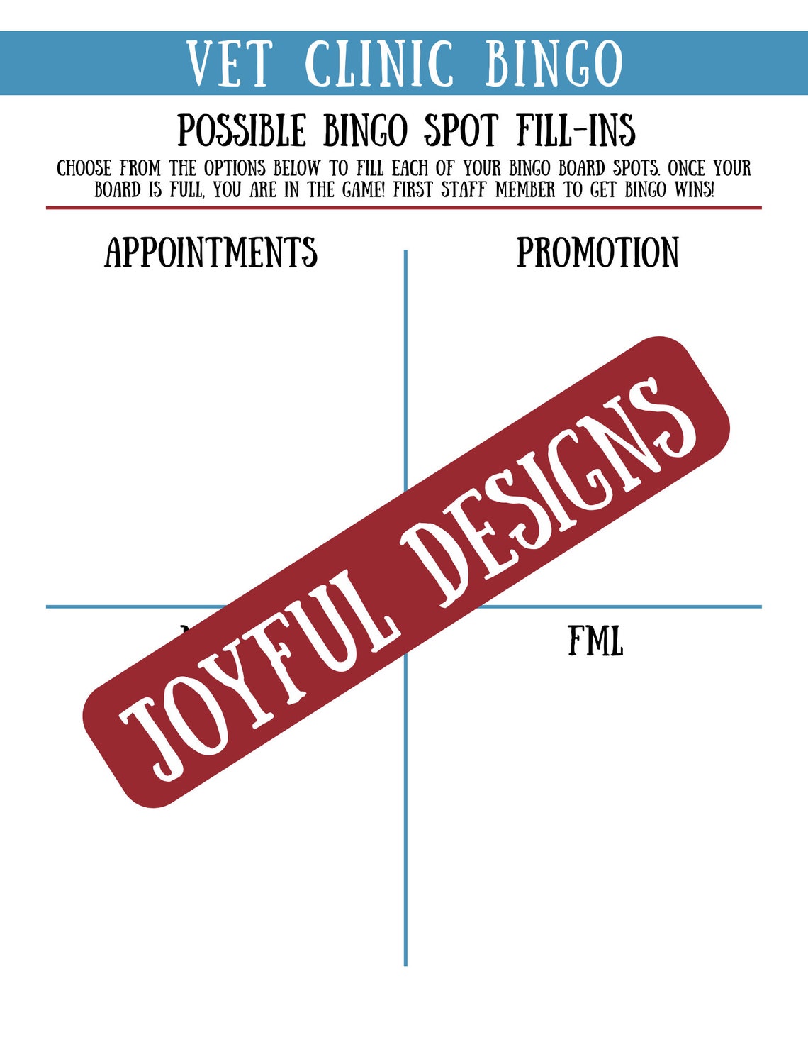 Animal Hospital Veterinary Clinic Staff BINGO Game! Fun Enrichment for ...