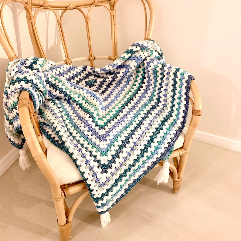 Blue Crochet Blanket Pattern | Crochet Pattern | Learn to Crochet ...