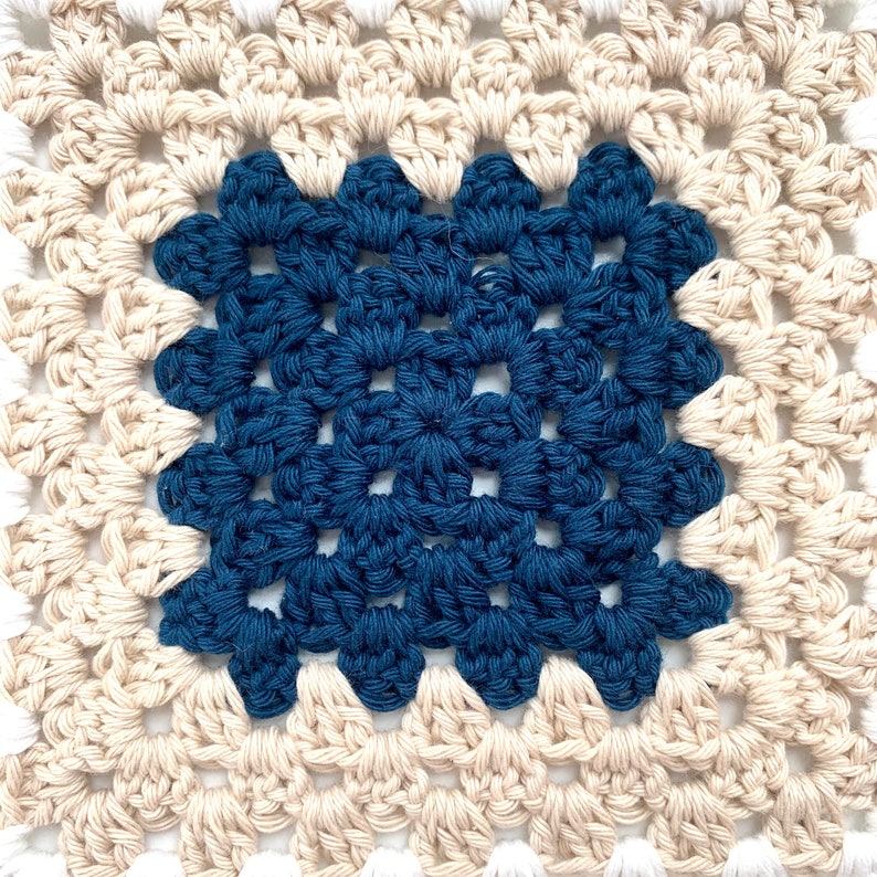 Navy Blue Granny Square Pattern Crochet Pattern Learn to Crochet Granny ...