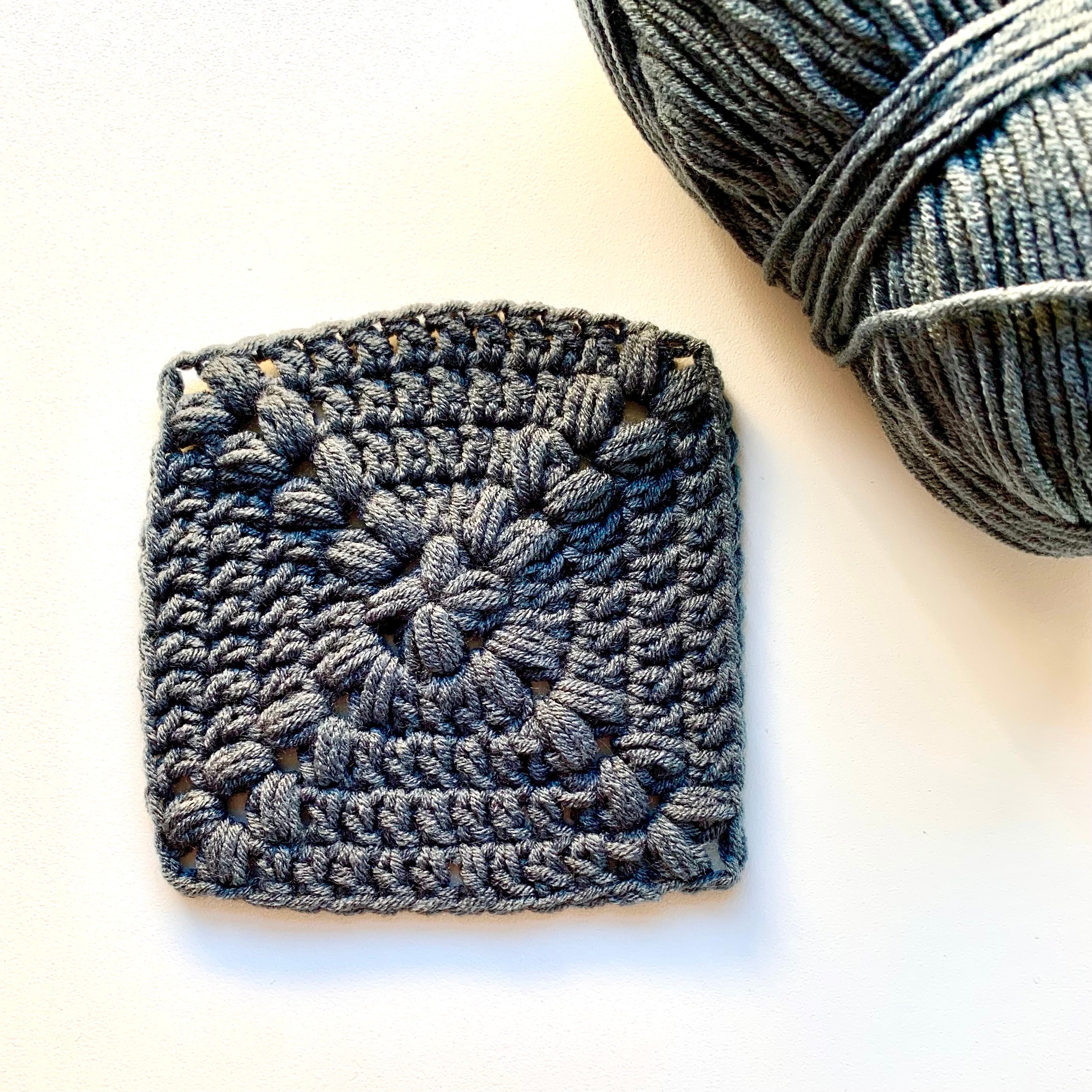 Crochet Puff Stitch Square Pattern Crochet Pattern Learn to Crochet ...