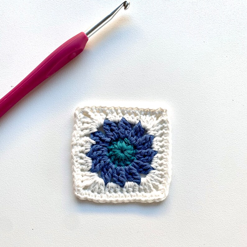 Sunburst Granny Square Crochet Pattern Beginner Crochet - Etsy
