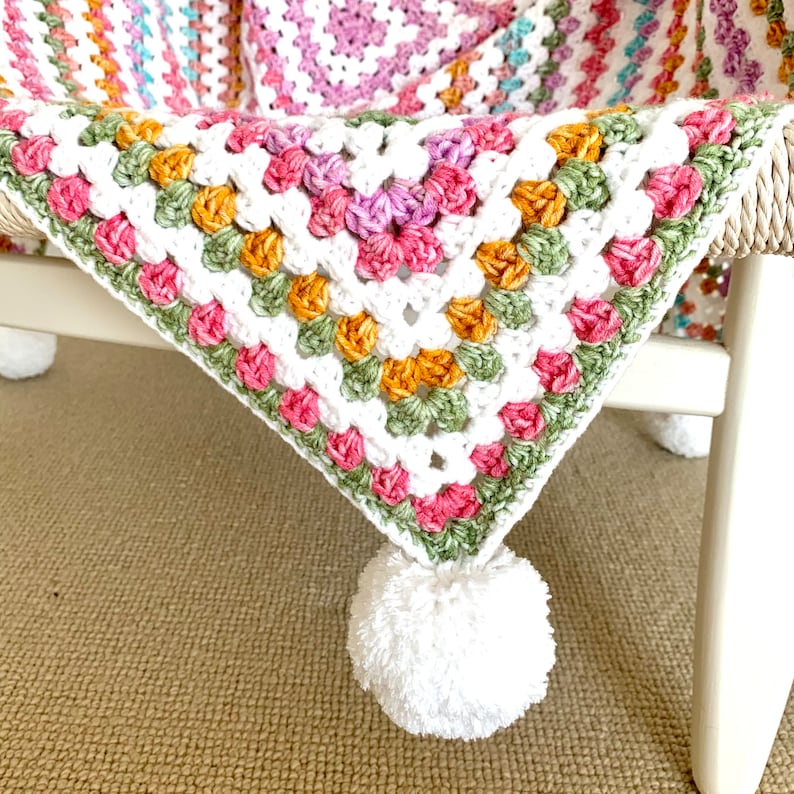 Infinity Granny Rainbow Blanket Crochet Pattern Crochet - Etsy