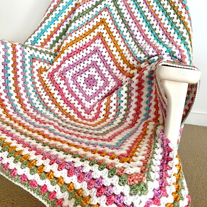 Infinity Granny Rainbow Blanket Crochet Pattern Crochet - Etsy