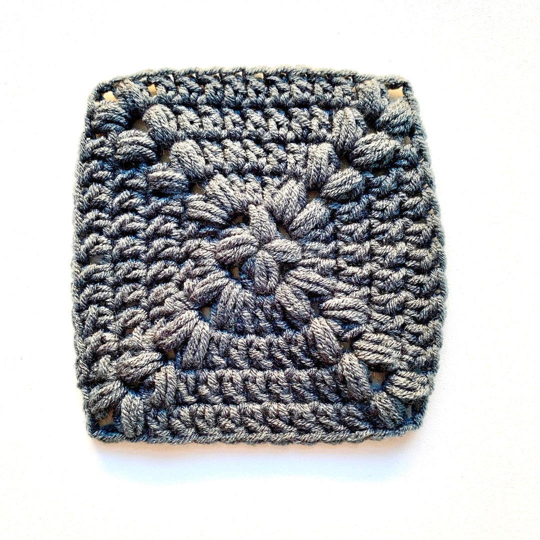 Crochet Puff Stitch Square Pattern | Crochet Pattern | Learn to Crochet ...