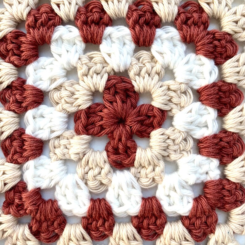 Granny Square Crochet Pattern Traditional Red Granny Square Pattern ...