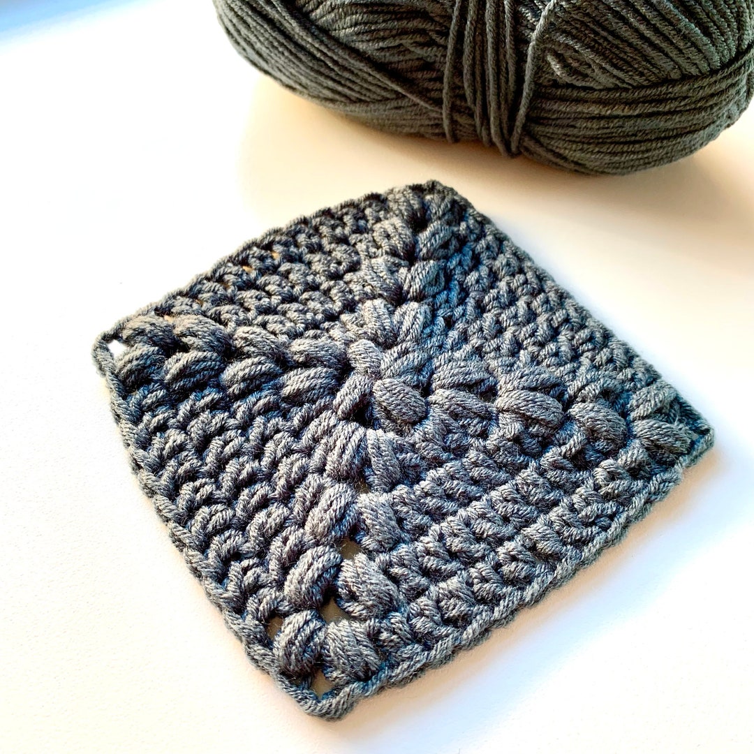 Blue Rustic Crochet Square Pattern | Crochet Pattern | Learn to Crochet ...