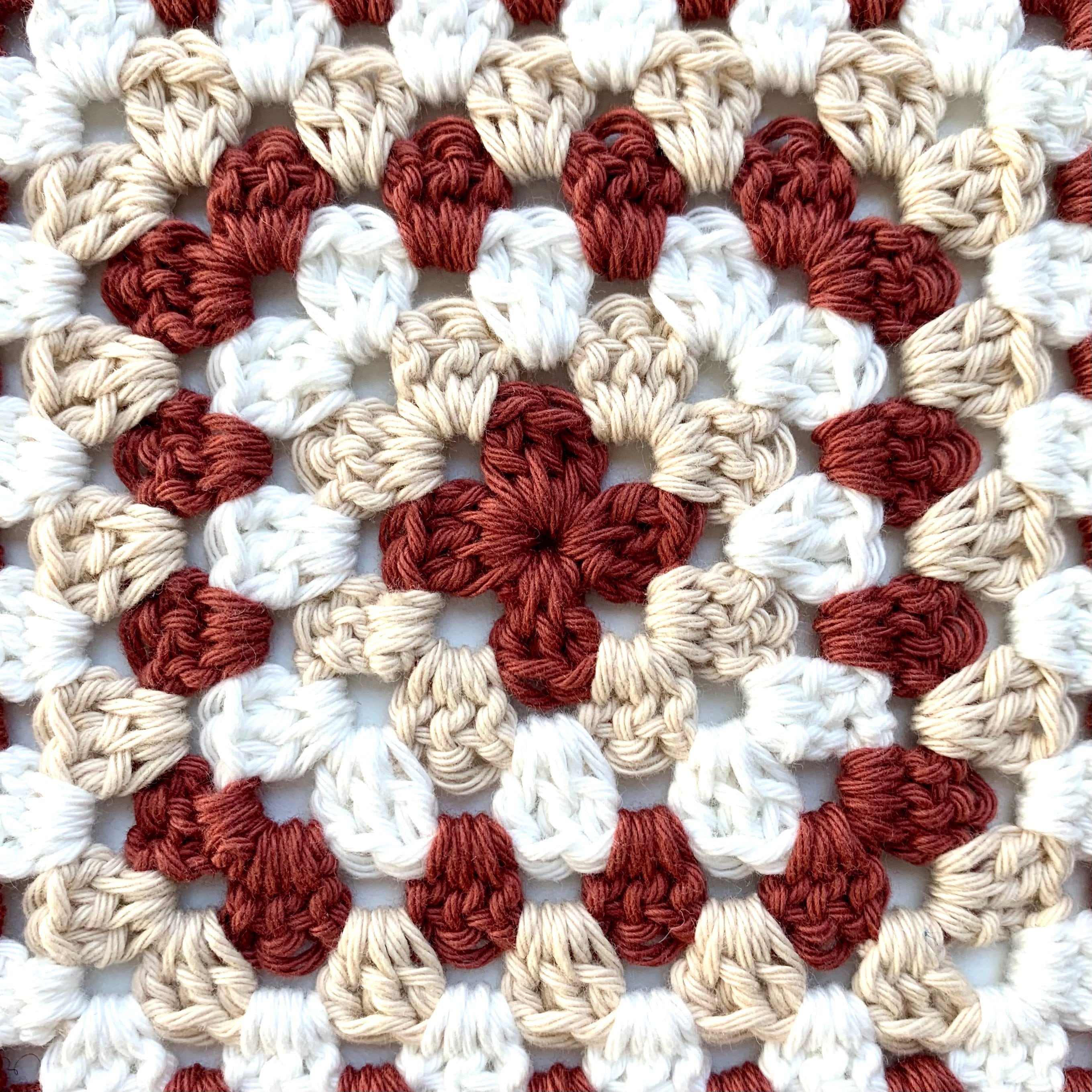Granny Square Crochet Pattern Traditional Red Granny Square Pattern ...