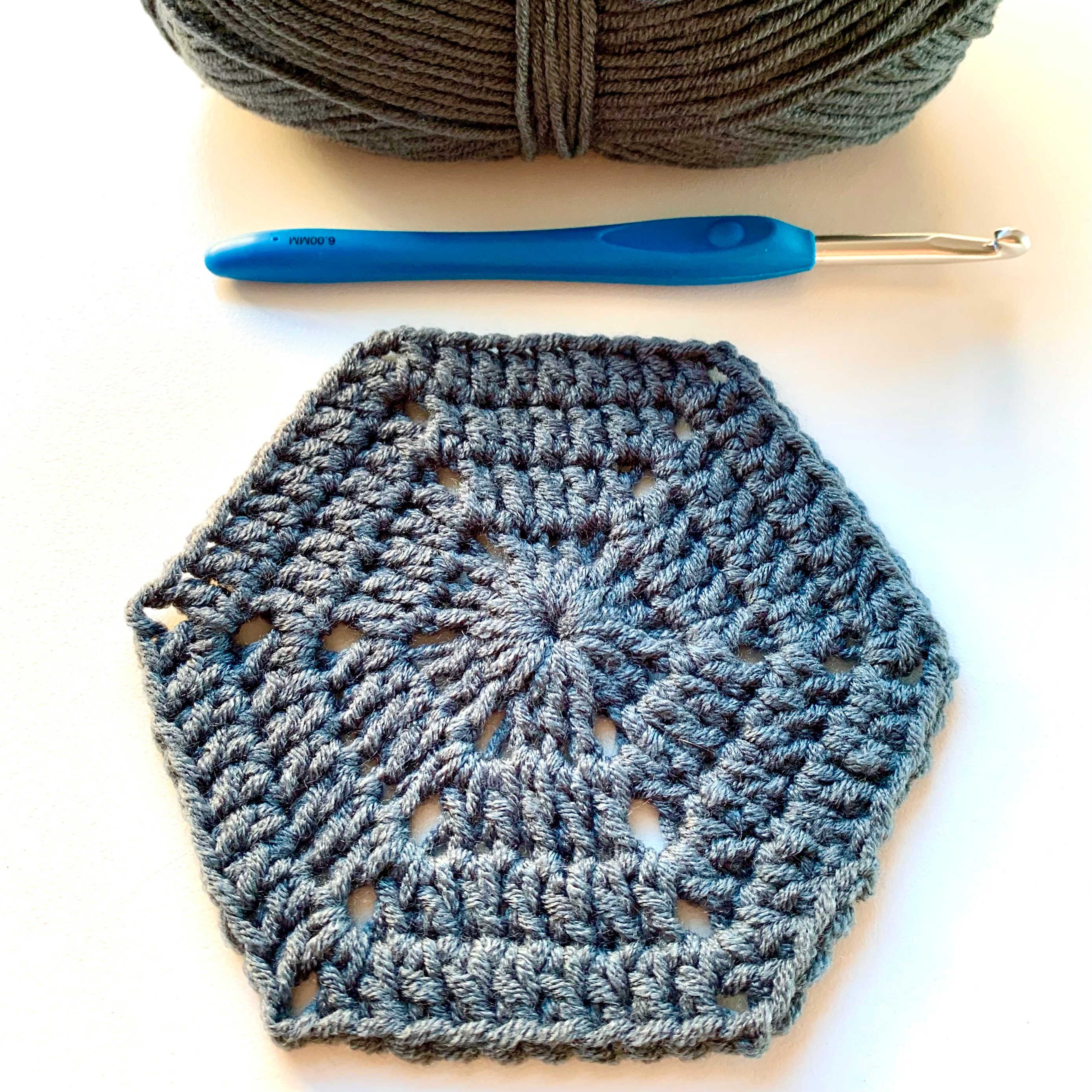 Crochet Hexagon Pattern Crochet Pattern Learn to Crochet Basic Hexagon ...