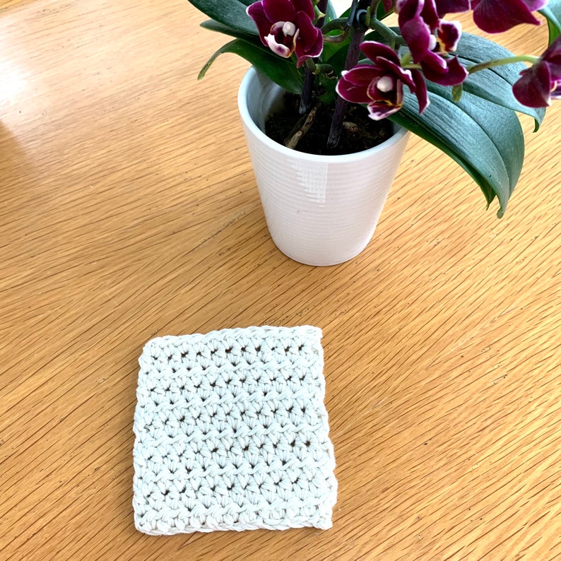 Crochet Coaster Pattern Crochet Pattern Learn to Crochet Basic White ...