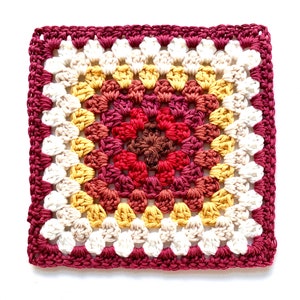 Fall Crochet Red Granny Square Pattern | Crochet Patterns | Learn to ...