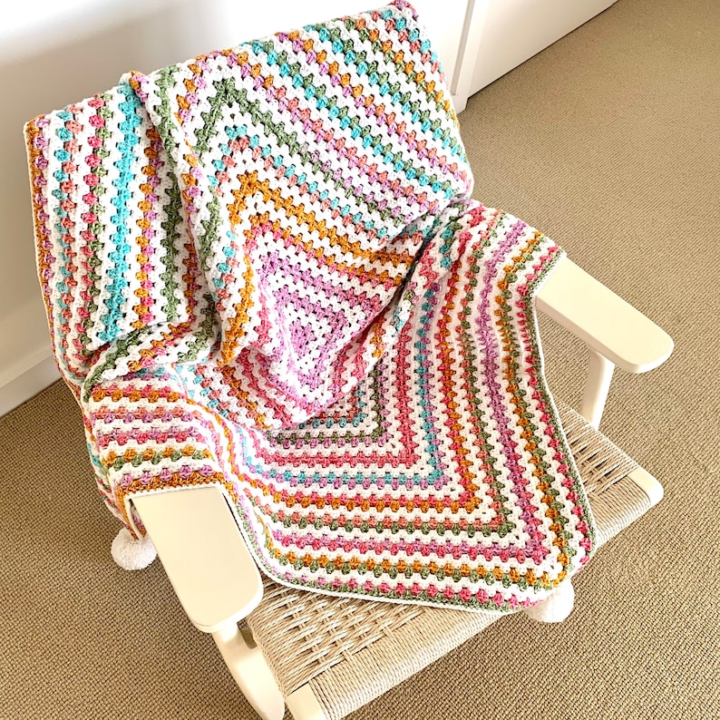 Infinity Granny Rainbow Blanket Crochet Pattern | Crochet Patterns ...