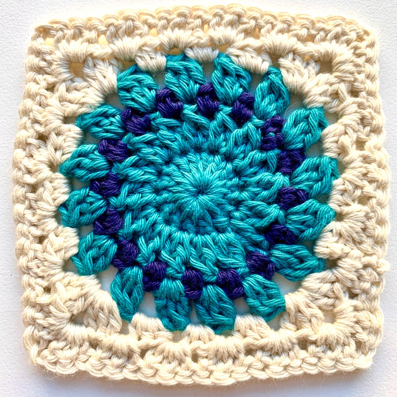 Sunburst Granny Square Crochet Pattern Crochet Patterns Learn to ...