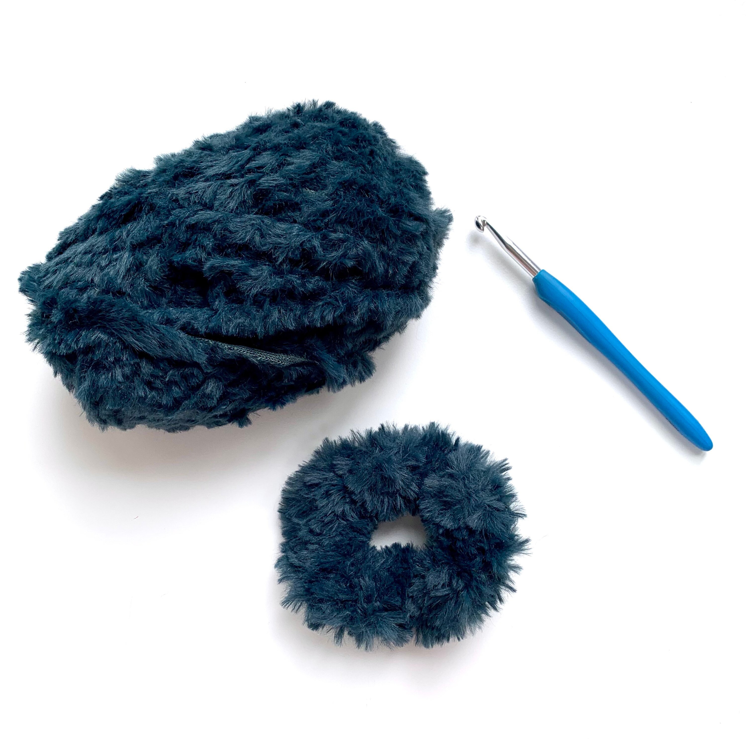 Crochet Fluffy Scrunchie Pattern Crochet Pattern Learn to - Etsy