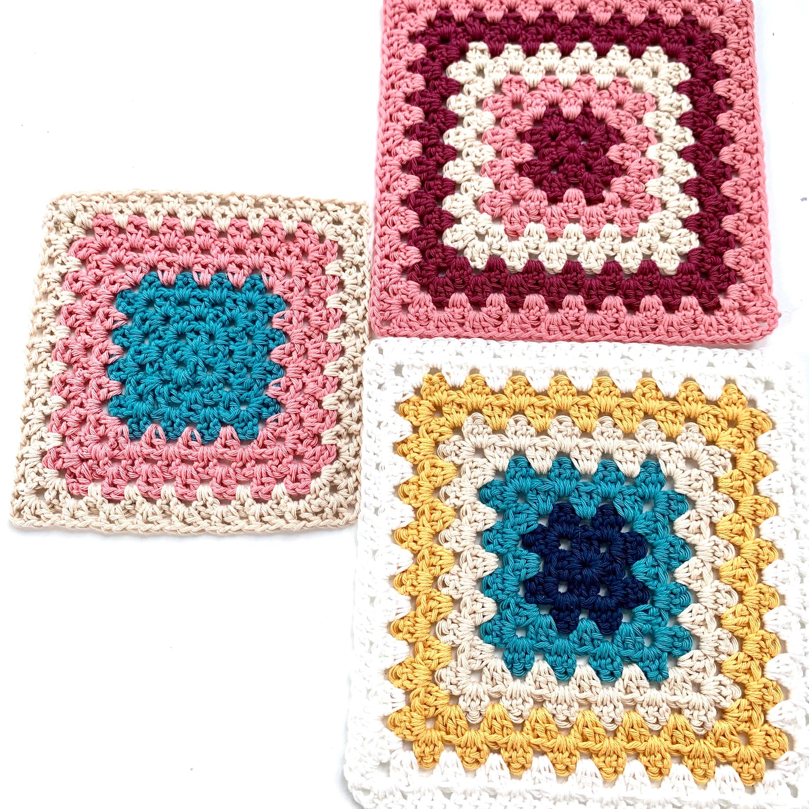 Set of 3 Granny Square Pattern Easy Crochet Patterns Set of Granny ...