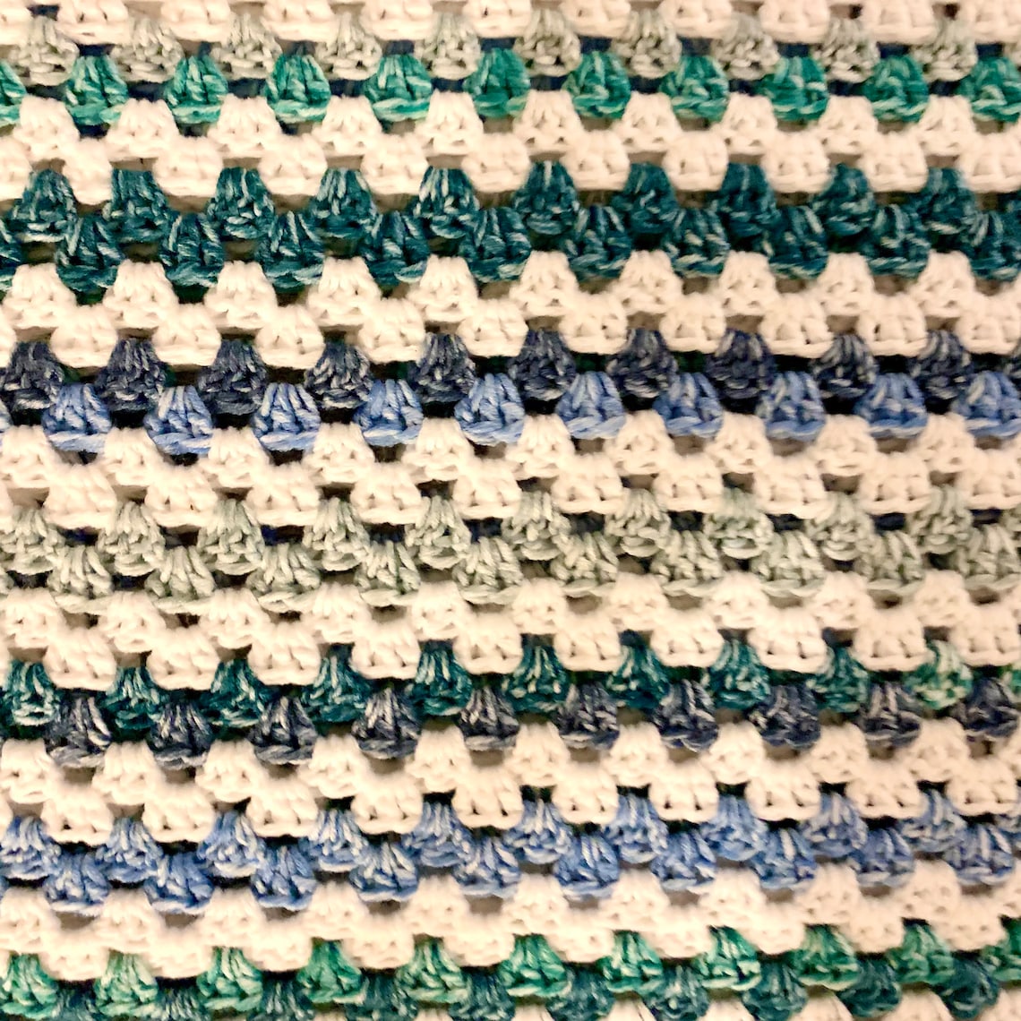 Blue Crochet Blanket Pattern Crochet Pattern Learn to Crochet Granny ...