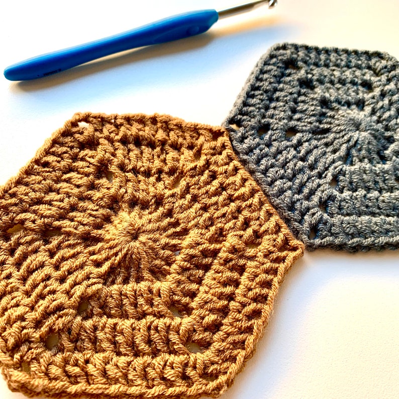 Crochet Hexagon Pattern Crochet Pattern Learn to Crochet Basic Hexagon ...