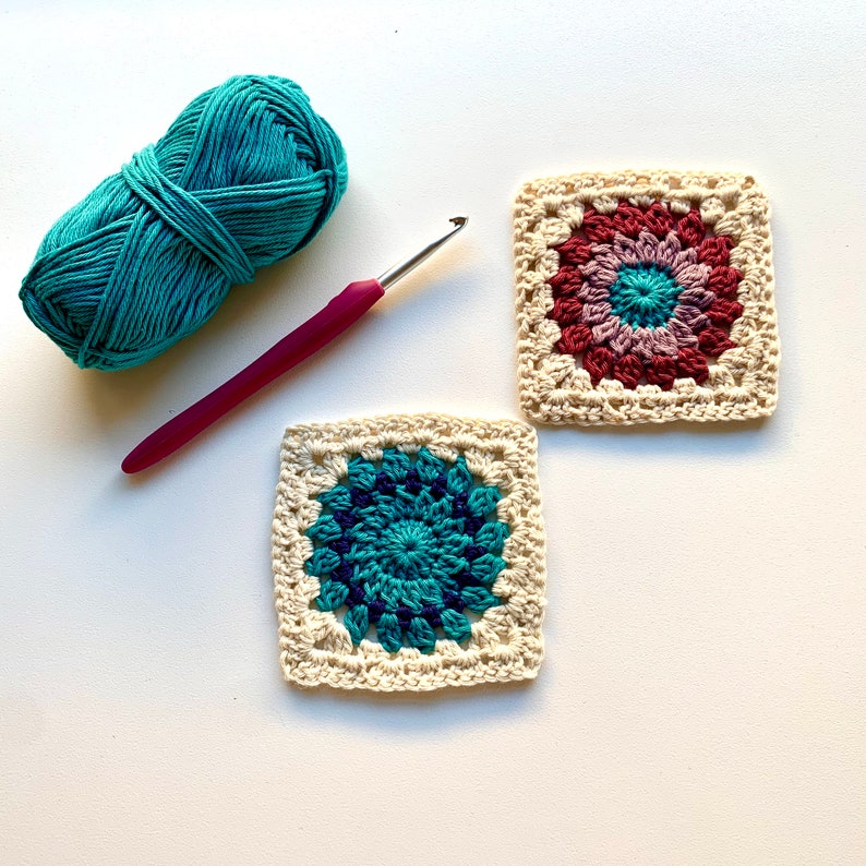 Sunburst Granny Square Crochet Pattern Crochet Patterns Learn to ...