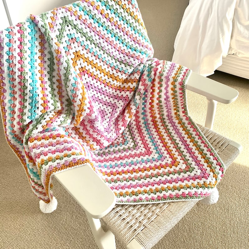 Infinity Granny Rainbow Blanket Crochet Pattern | Crochet Patterns ...