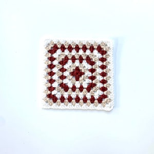 Granny Square Crochet Pattern | Traditional Red Granny Square Pattern ...