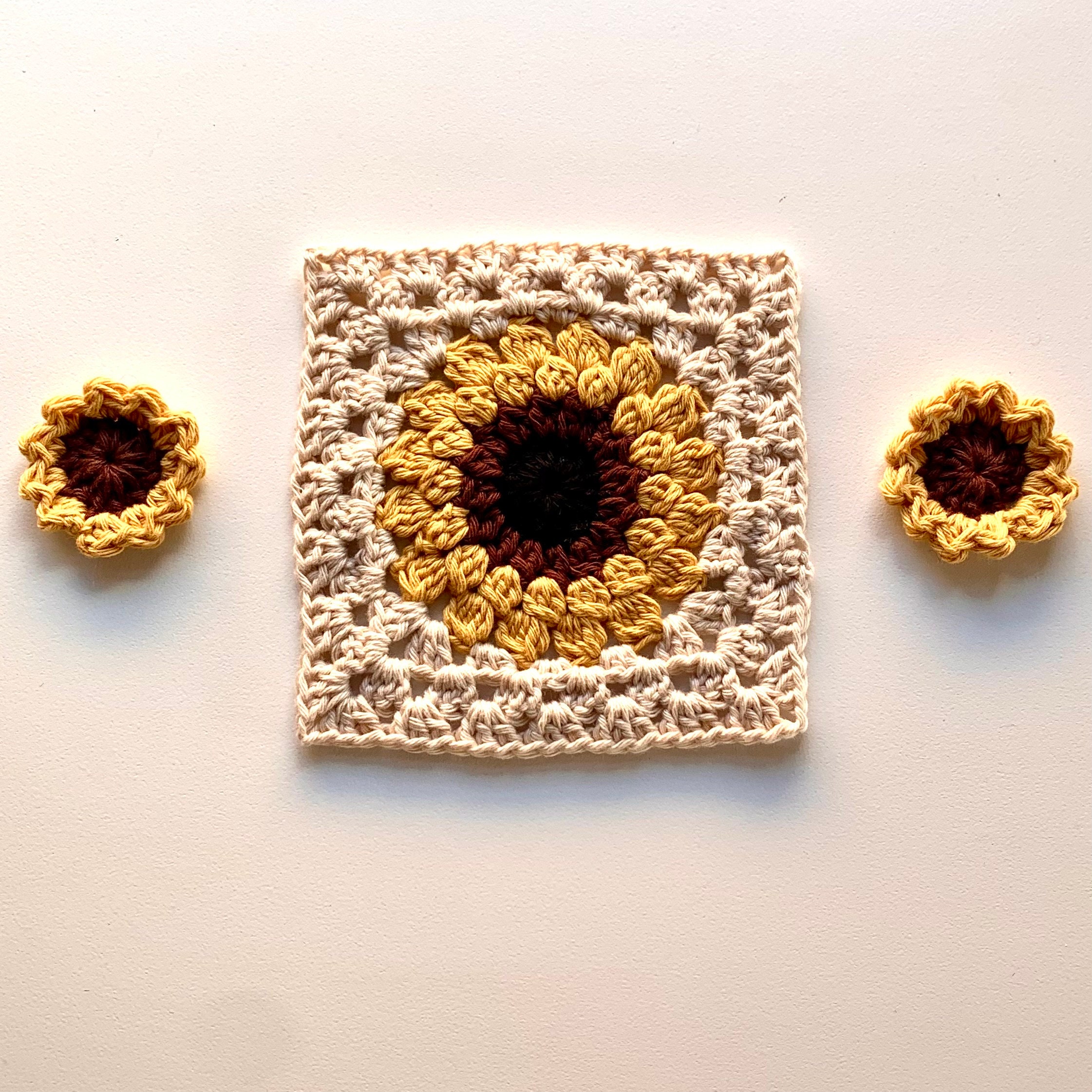 Crochet Sunflower Granny Square Pattern Crochet Pattern - Etsy