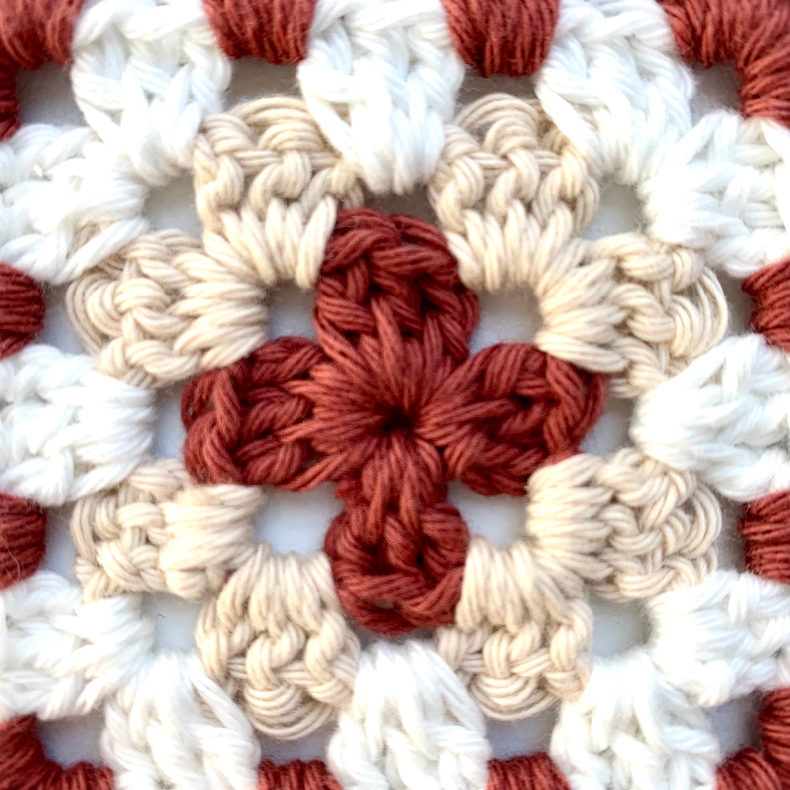 Granny Square Crochet Pattern | Traditional Red Granny Square Pattern ...